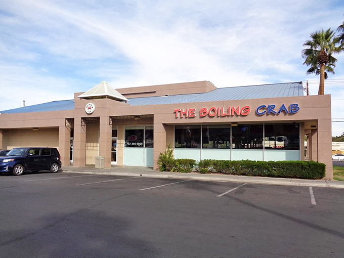 The Boiling Crab's simple storefront belies the flavor explosion happening inside. Don't judge this seafood by its cover!