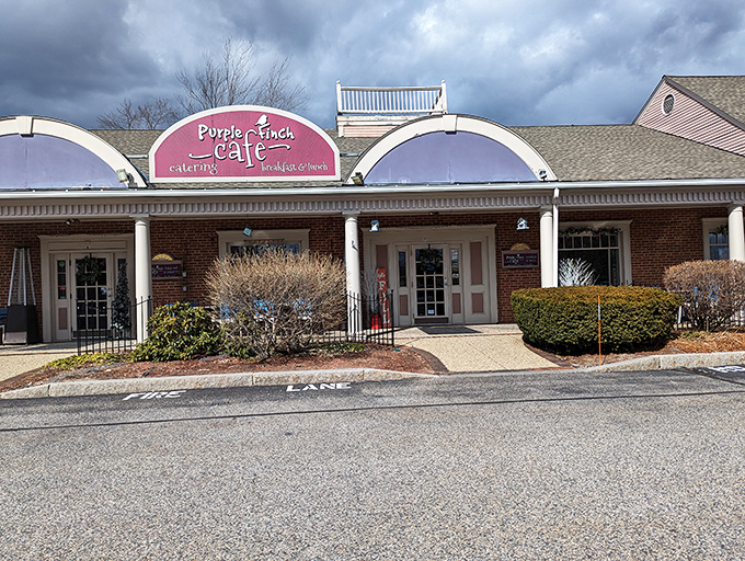 The Purple Finch Caf&eacute;'s elegant arched entrances suggest this isn't your average greasy spoon&mdash;it's breakfast with a touch of sophistication.