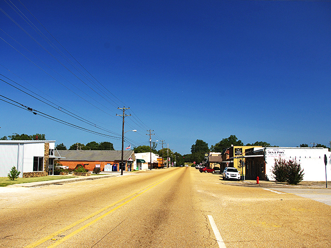 Tishomingo's quiet main street offers a refreshing flashback to when "rush hour" meant three cars at the four-way stop.