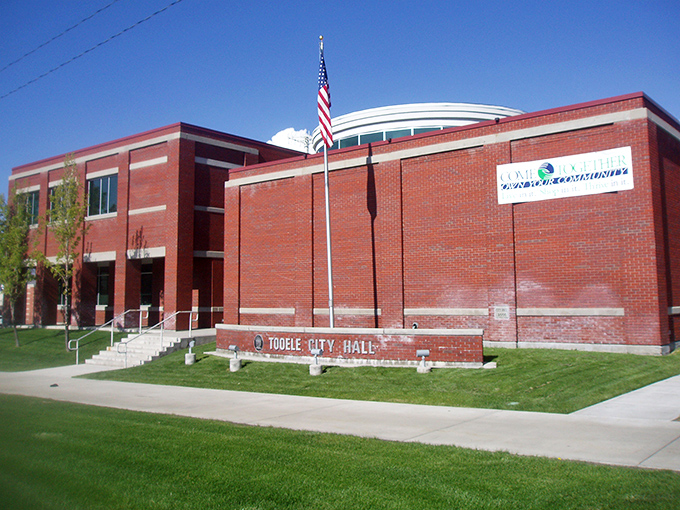 Tooele's modern city hall represents the practical, no-nonsense approach that keeps this city affordable. Function and value in perfect harmony.