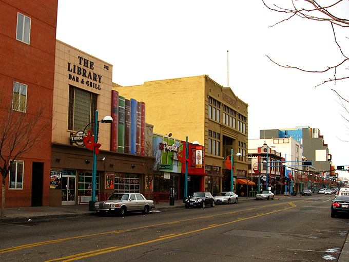 Colorful storefronts line Albuquerque's historic corridors, each one a chapter in the city's vibrant, multicultural story.