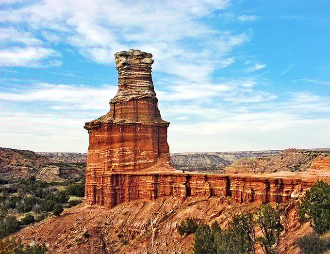 Palo Duro Canyon's majestic rock formations stand like nature's skyscrapers &ndash; a free show that changes with the light.