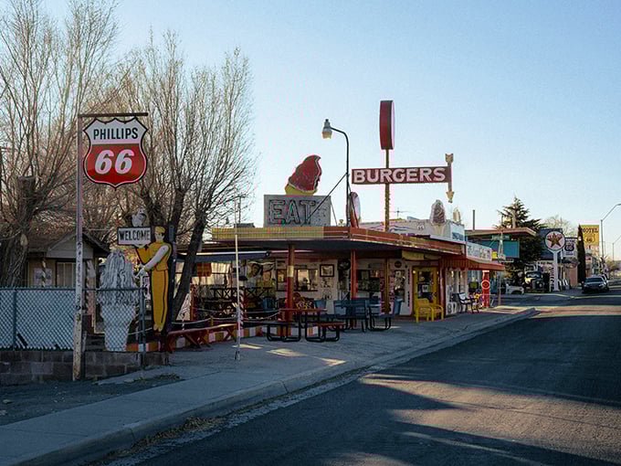 The burger joint that time forgot&mdash;thankfully! Delgadillo's colorful roadside charm captures the spirit of the Mother Road.