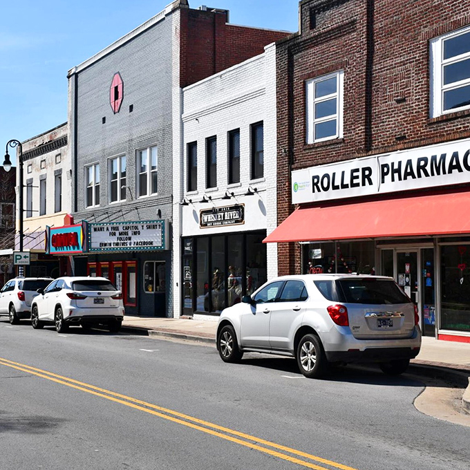 The local shops in Erwin sit nestled against a backdrop of Appalachian beauty that no shopping mall could ever replicate.