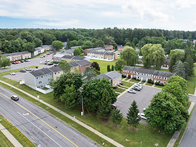 These apartment buildings might not win architectural awards, but they'll win over your retirement budget with reasonable rents.