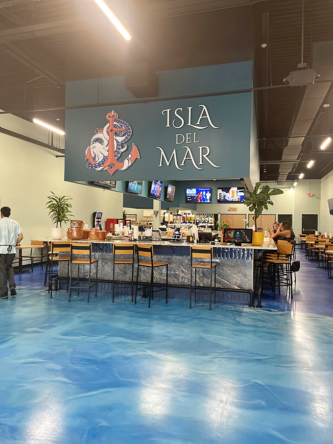 The vibrant bar area invites you to linger over Latin-inspired seafood creations in this modern Omaha hotspot.