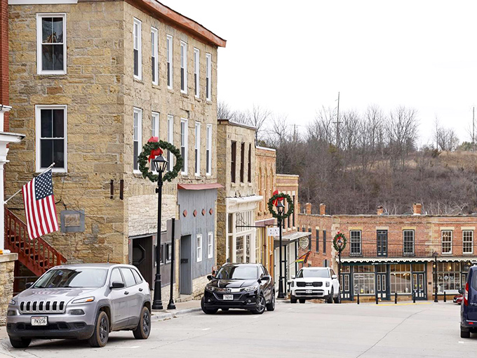 These weathered stone facades in Mineral Point have witnessed more history than your grandfather's favorite recliner. 