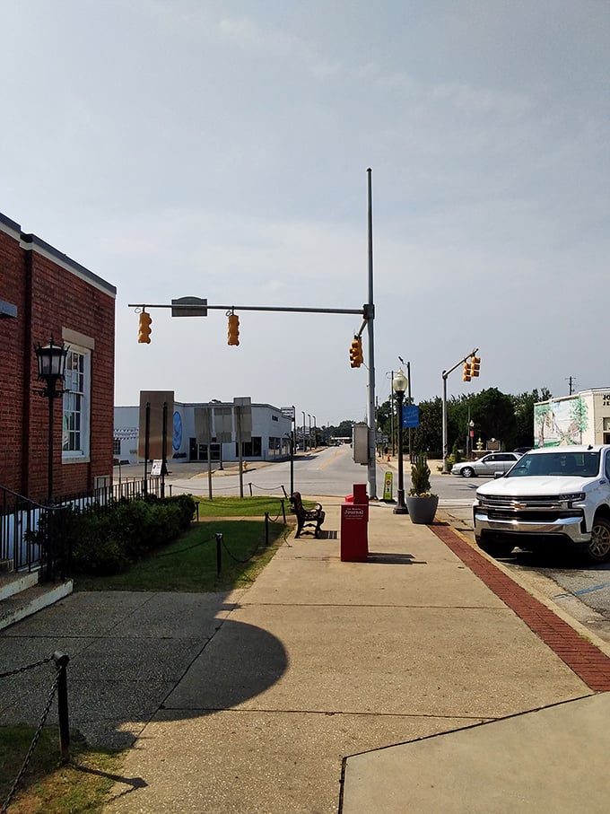 Clock tower standing tall like a faithful friend, keeping perfect time for an unhurried community. 