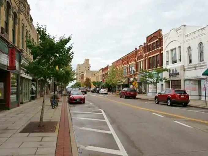 Modern apartments line Oshkosh's waterfront, offering views that would cost triple in Chicago but here match your Social Security budget.