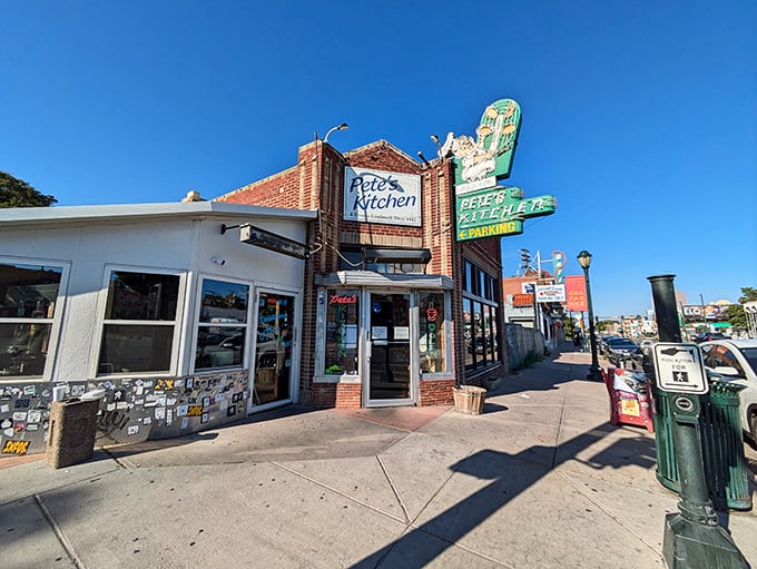 The corner spot that launched a thousand late-night cravings &ndash; Pete's Kitchen stands guard on Colfax, a brick-and-neon beacon of breakfast salvation.