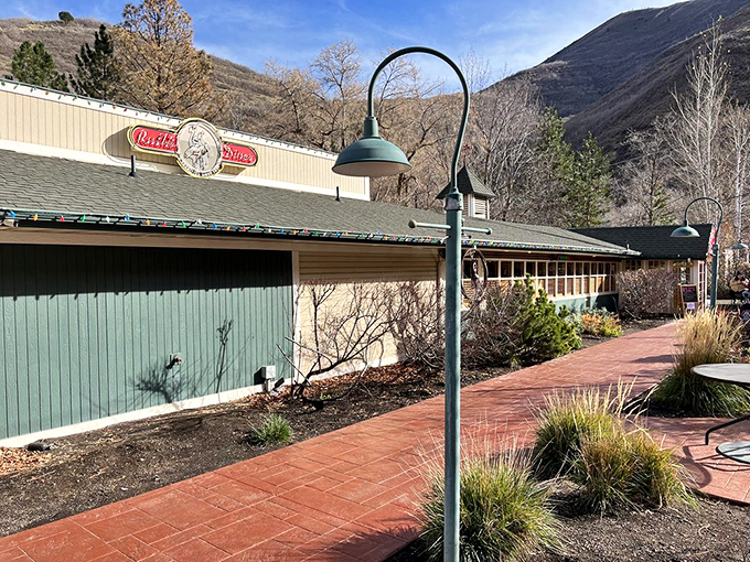 The mountain backdrop at Ruth's makes every breakfast feel like you're dining in a postcard.