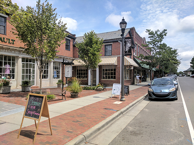 Brick sidewalks and tidy storefronts make Southern Pines' downtown irresistibly inviting. Window shopping here comes with bonus conversations with locals.