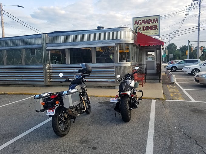 Even motorcyclists know where to fuel up in Rowley&mdash;this silver beauty has been serving the perfect morning pit stop since the 1940s.