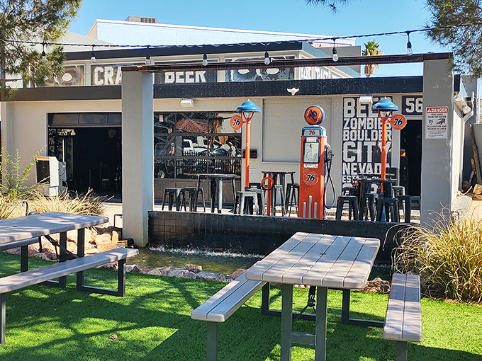 Industrial-cool meets breakfast heaven – The Coffee Cup's outdoor space invites you to linger over that last bite.