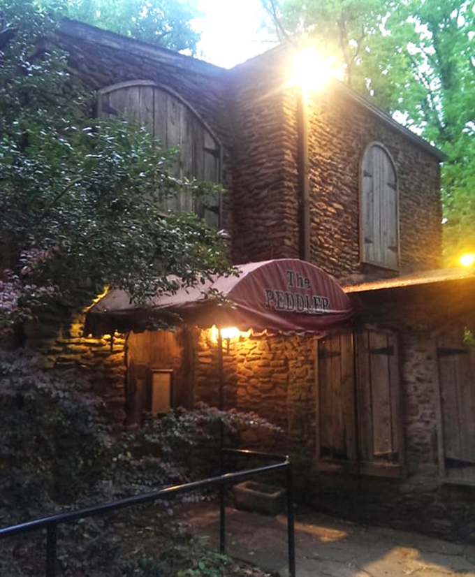 As the sun sets on The Peddler, the stone walls practically whisper tales of legendary meals enjoyed within.