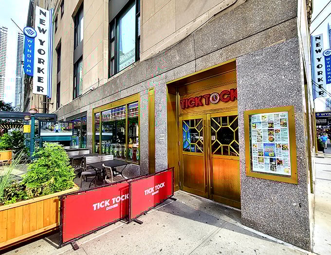 Golden doors lead to breakfast paradise at this Midtown institution where the morning menu runs all day because time is just a concept.