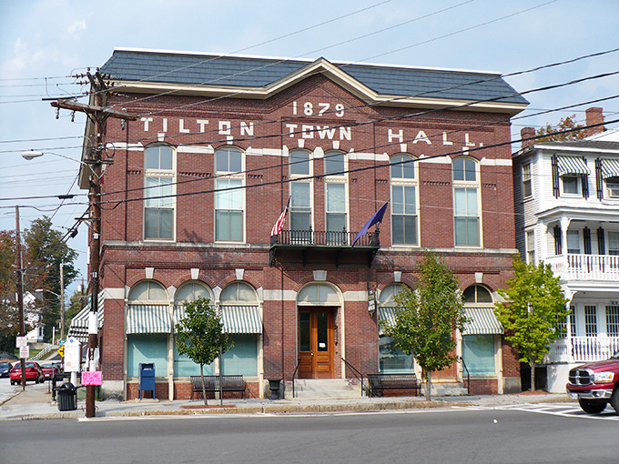 Autumn colors frame Tilton's historic downtown, where fall foliage views come free with every affordable apartment.