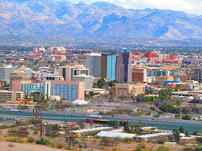 The Catalina Mountains frame Tucson's sprawling cityscape &ndash; a reminder that million-dollar views don't require a million-dollar budget.