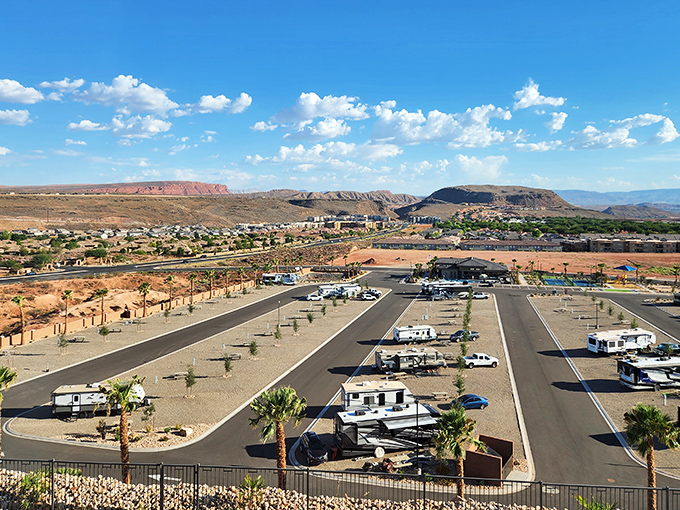 Red rock formations frame this growing community where desert beauty meets suburban convenience perfectly. 