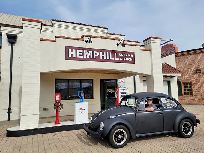 The meticulously preserved Hemphill Service Station stands as a time capsule from when gas stations were social hubs and not just places to grab energy drinks.