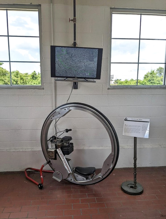 The McLean Wheel&mdash;part motorcycle, part hamster exercise equipment. Somehow both ridiculous and brilliant, like most truly innovative ideas.