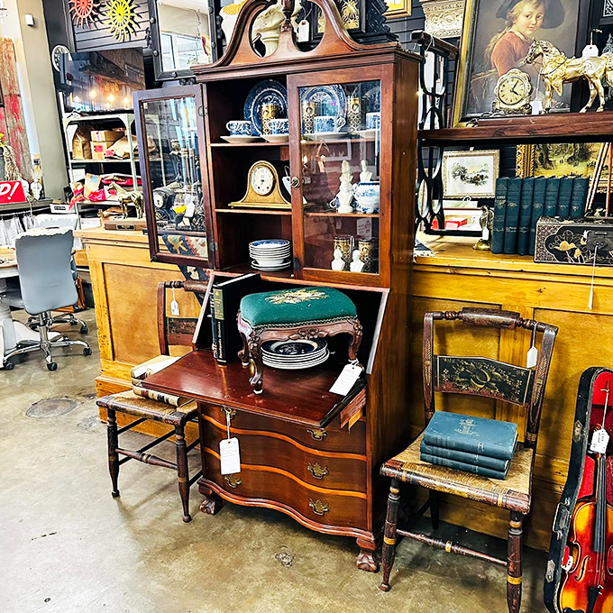 This isn't just furniture—it's functional art with stories to tell. That secretary desk has probably seen more letters than email.