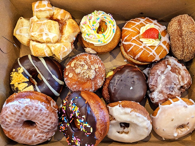 This box of donuts isn't just breakfast – it's a choose-your-own-adventure story with nothing but happy endings.