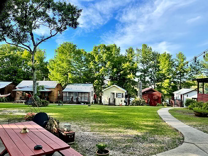 These modest cabins represent Breaux Bridge's housing sweet spot – affordable, charming, and close enough to share recipes over the fence.