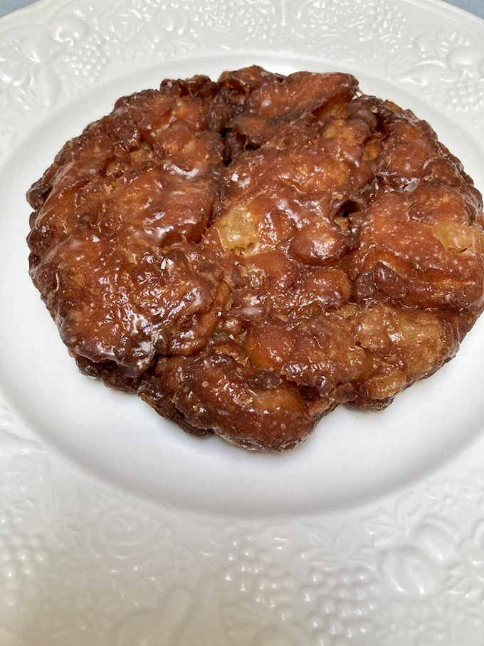 Plate-sized perfection that makes you wonder if other breakfast foods are even trying. This fritter achieves the holy grail&mdash;crispy exterior, tender middle.