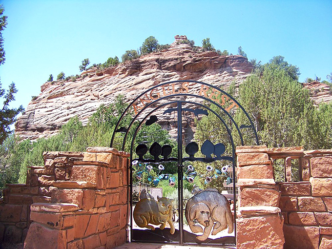 The gates to Best Friends Animal Sanctuary—where the animals might have better real estate views than most humans ever will.