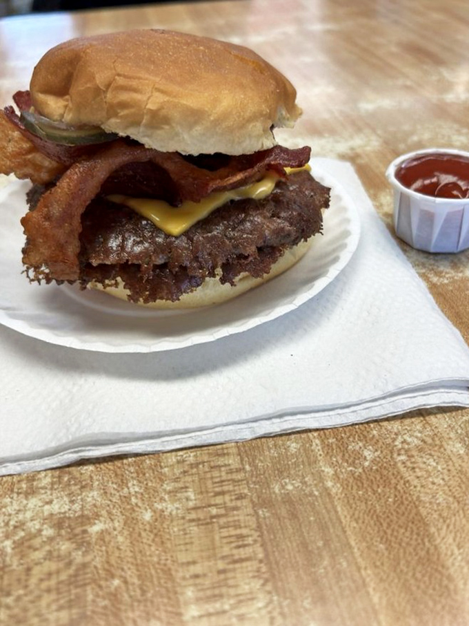Unwrapped like a present, this burger isn't trying to win Instagram&mdash;it's aiming straight for your happiness receptors with honest-to-goodness flavor.
