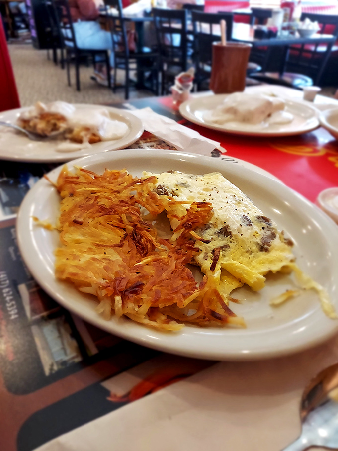 When an omelet meets perfectly executed hash browns, it's not just breakfast&mdash;it's a morning masterpiece worthy of your Instagram and your appetite.