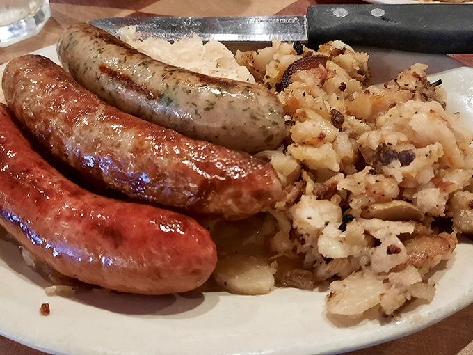 These sausages didn't just wander onto the plate&mdash;they were destined to meet those German-style potatoes in a reunion of flavors that would make the Black Forest proud.