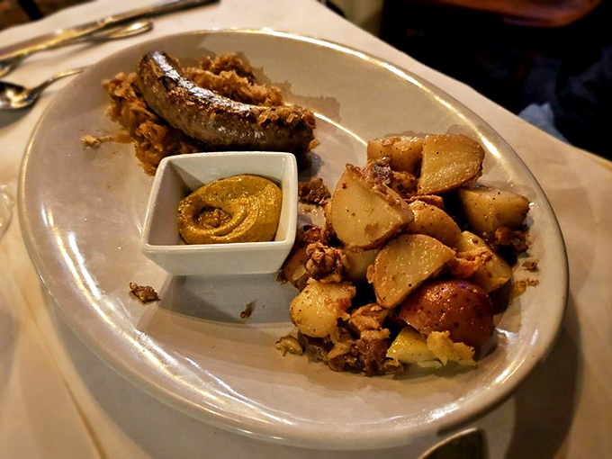 When bratwurst meets potatoes meets mustard, it's not just dinner&mdash;it's a multinational summit of flavors making peace in your mouth.