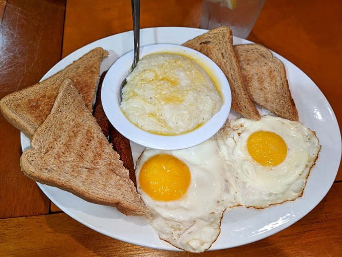 The breakfast trinity: perfectly sunny eggs, golden toast, and a side of comfort. This plate doesn't just feed your body&mdash;it nourishes your soul.