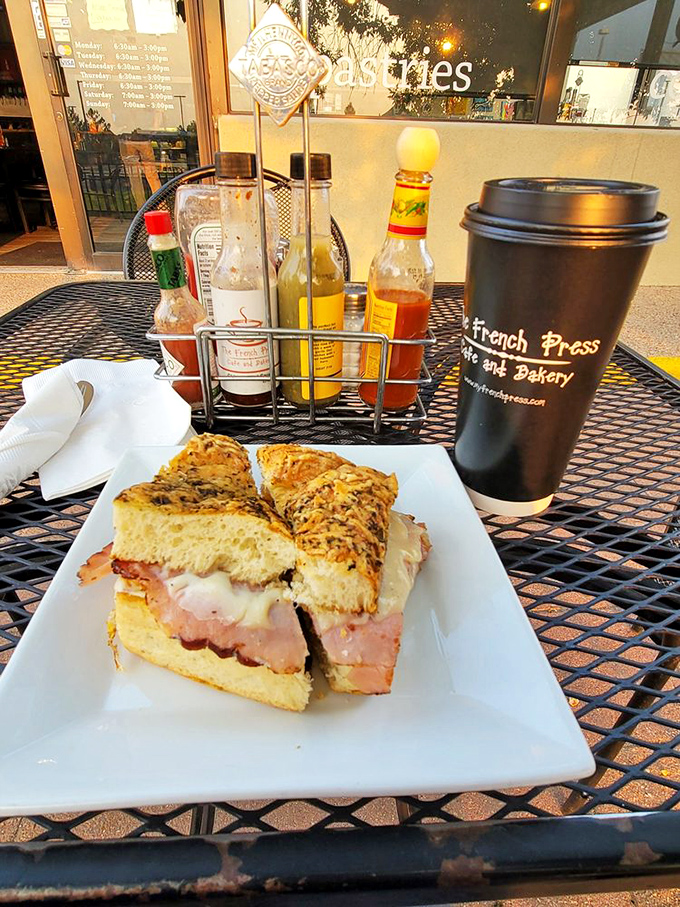 This breakfast sandwich isn't just good, it's "text your friends immediately to brag about what you're eating" good. 