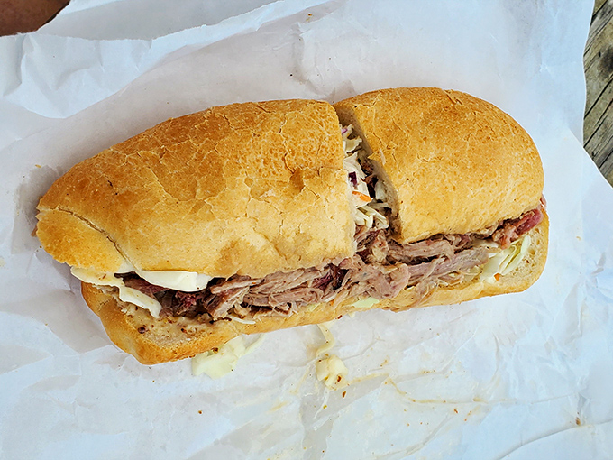 The perfect po' boy doesn't exi&mdash; Oh wait, here it is. Louisiana knows that barbecue stuffed in French bread creates a sandwich greater than the sum of its parts.