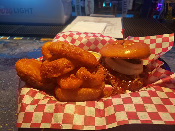 This burger with hand-cut fries isn't just a meal&mdash;it's edible architecture, built for maximum flavor impact and minimum plate-to-mouth travel time. 