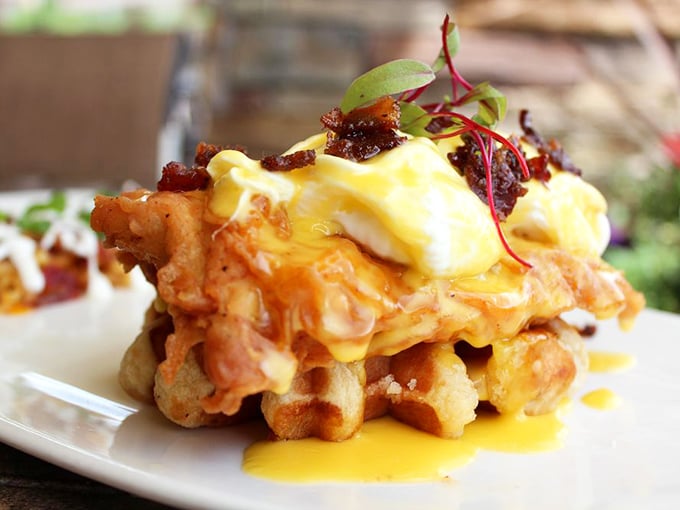 Whoever decided chicken and waffles belong together deserves a Nobel Prize. This Belgian waffle creation makes a compelling case for breakfast diplomacy.