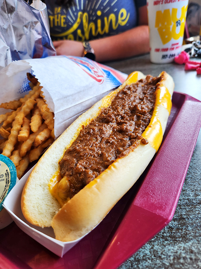 The chili dog &ndash; America's greatest contribution to international diplomacy. This one could bring peace to warring nations or at least to hungry race fans.