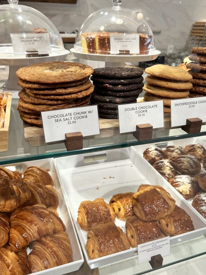 Cookie lineup that would make your grandmother simultaneously proud and jealous—chocolate chunk with sea salt takes center stage.