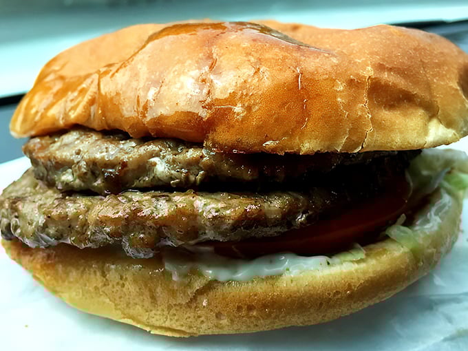 Architecture matters. This double burger demonstrates the structural integrity that separates amateurs from professionals in the burger-building business.