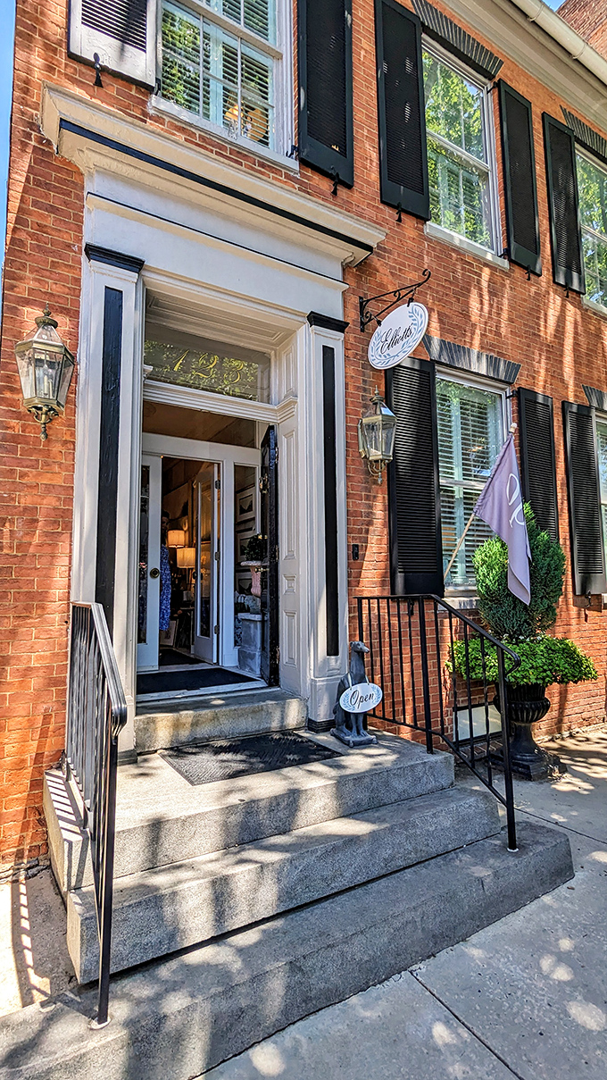 Elliott's elegant storefront invites you into a world of curated finds. Those pristine brick steps have supported countless shoppers leaving with lighter wallets and heavier shopping bags.