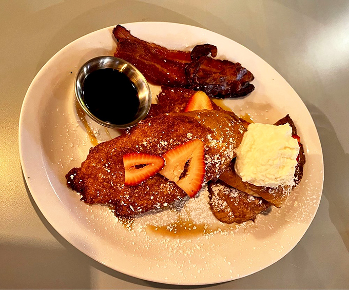 French toast that makes you question why the French ever let this creation leave their borders.