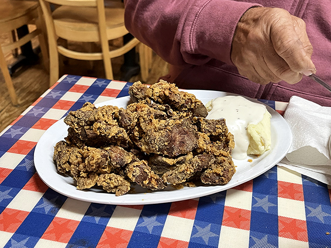 Chicken livers&mdash;the dish that separates the tourists from the locals. Crispy, earthy, and unapologetically Southern, they're the culinary equivalent of a secret handshake.