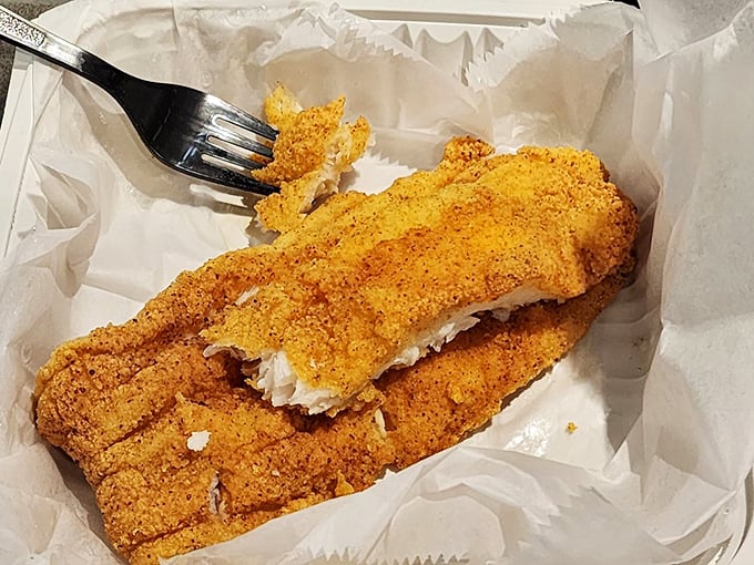 This isn't just fried fish&mdash;it's catfish elevated to art form, with a cornmeal crust so perfect it deserves gallery space.