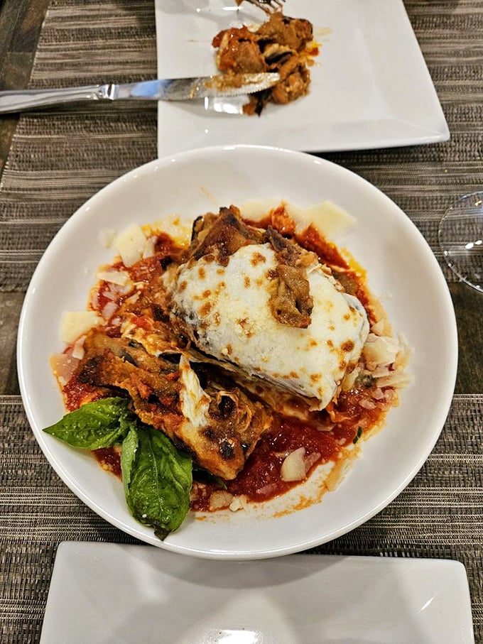 Layers of flavor that would make nonna weep with pride. This eggplant parmesan balances crispy, gooey, and savory in perfect harmony.