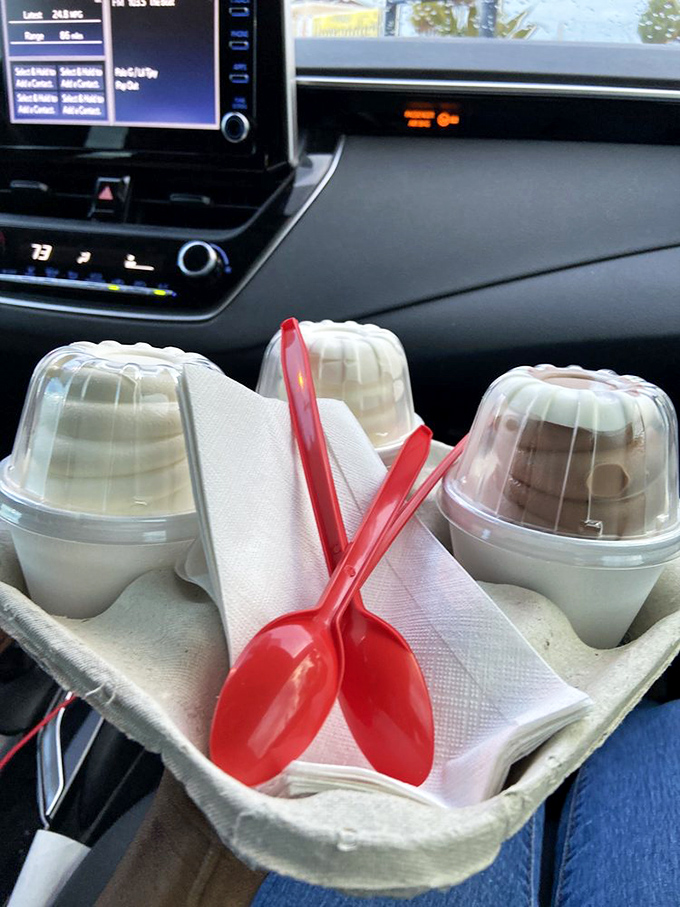 The to-go tray that says, "I'm responsible enough to share, but we all know what's happening once I hit the highway."