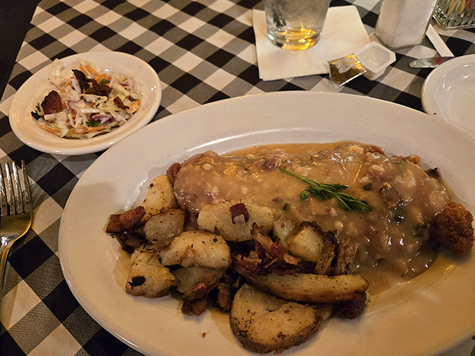 The dish that launched a thousand road trips &ndash; this German potato salad with its warm vinegar dressing and bacon bits deserves its own fan club.