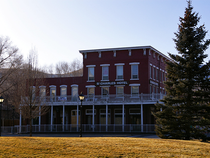 The historic St. Charles Hotel stands as a brick-and-mortar time capsule from Nevada's territorial days, when accommodations didn't include Wi-Fi passwords.